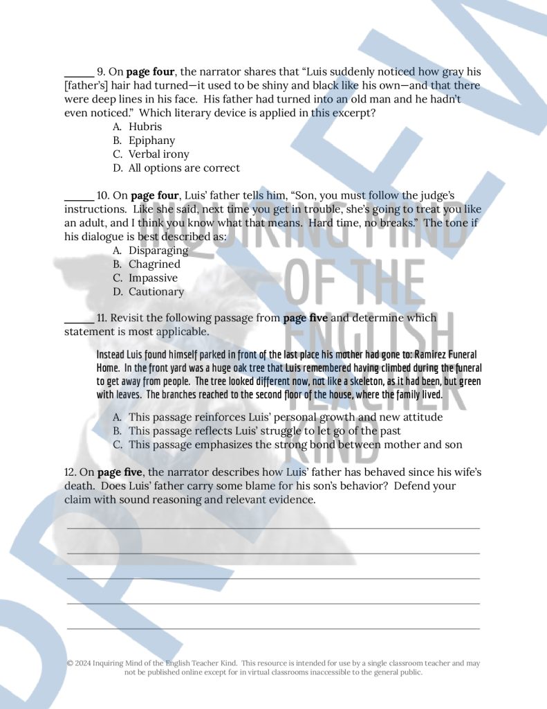 "Catch the Moon" Quizzes, Vocabulary Games, and Close Reading Worksheet ...