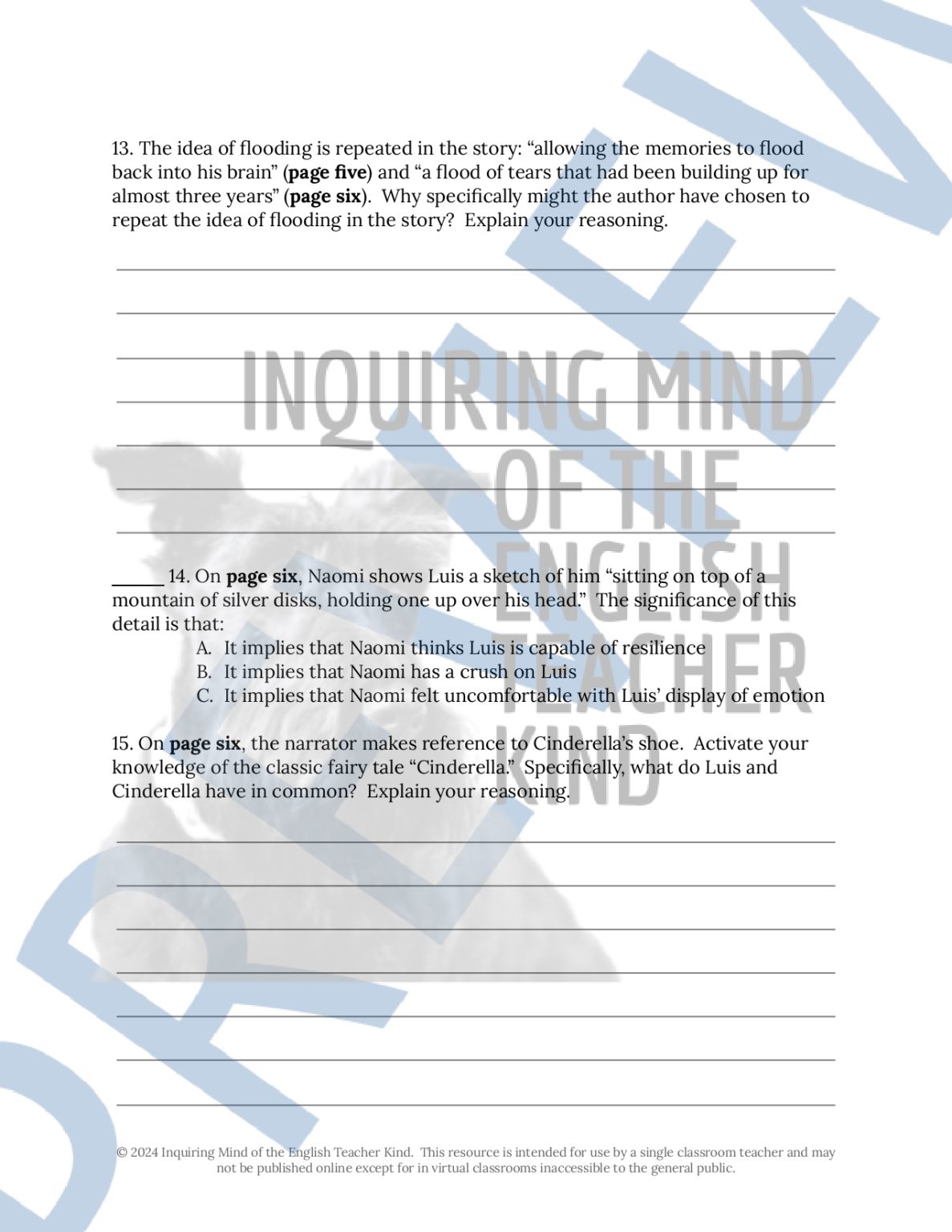 "Catch the Moon" Quizzes, Vocabulary Games, and Close Reading Worksheet ...