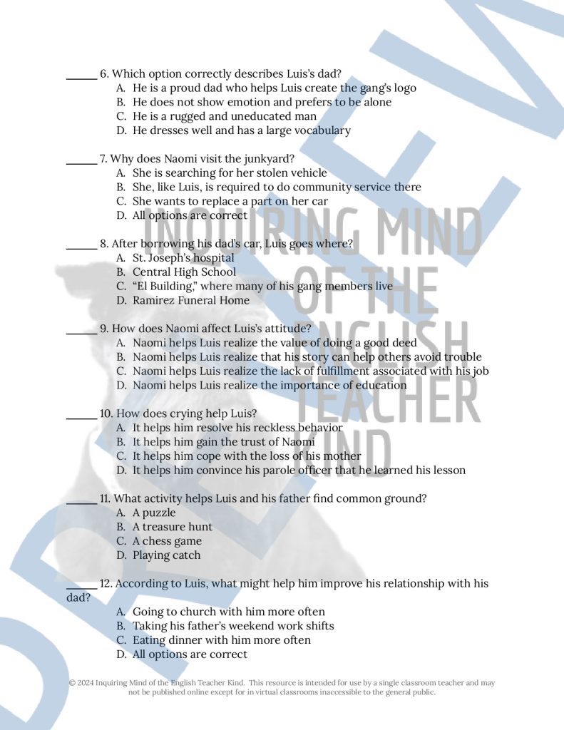 "Catch the Moon" Quizzes, Vocabulary Games, and Close Reading Worksheet ...