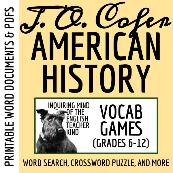 "American History" by Judith Ortiz Cofer Vocabulary Games for High ...