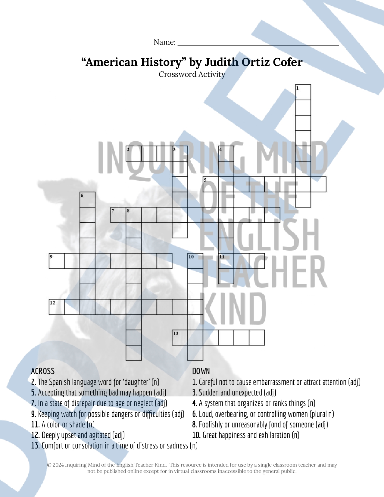 "American History" Quiz, Close Reading Worksheet, and Vocabulary Games ...