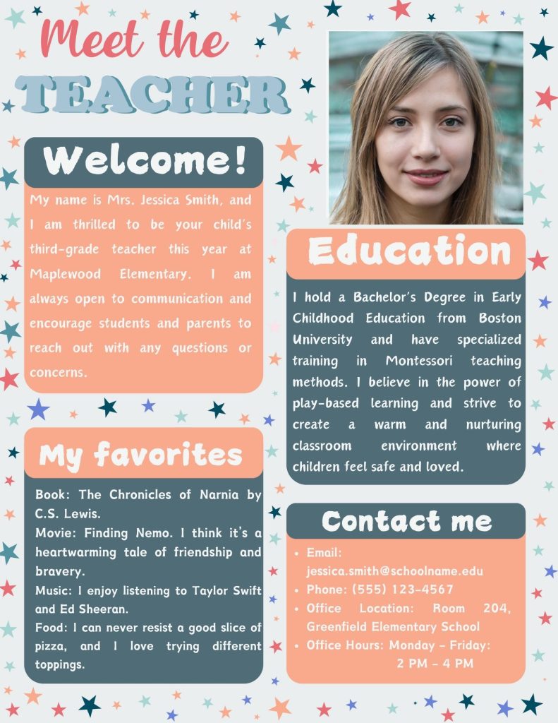 Meet The Teacher Editable Template Back To School Flyer Bulletin ...