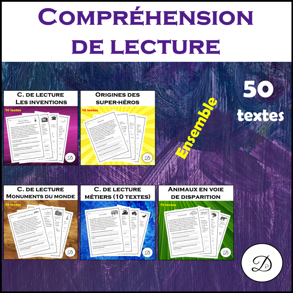 Compréhension de lecture - 50 textes / French Reading Comprehension ...