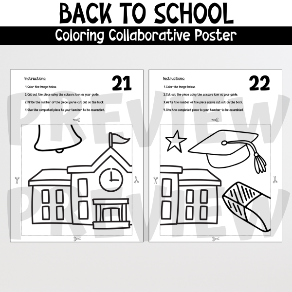 Welcome back to school collaborative poster, coloring pages, Back to ...