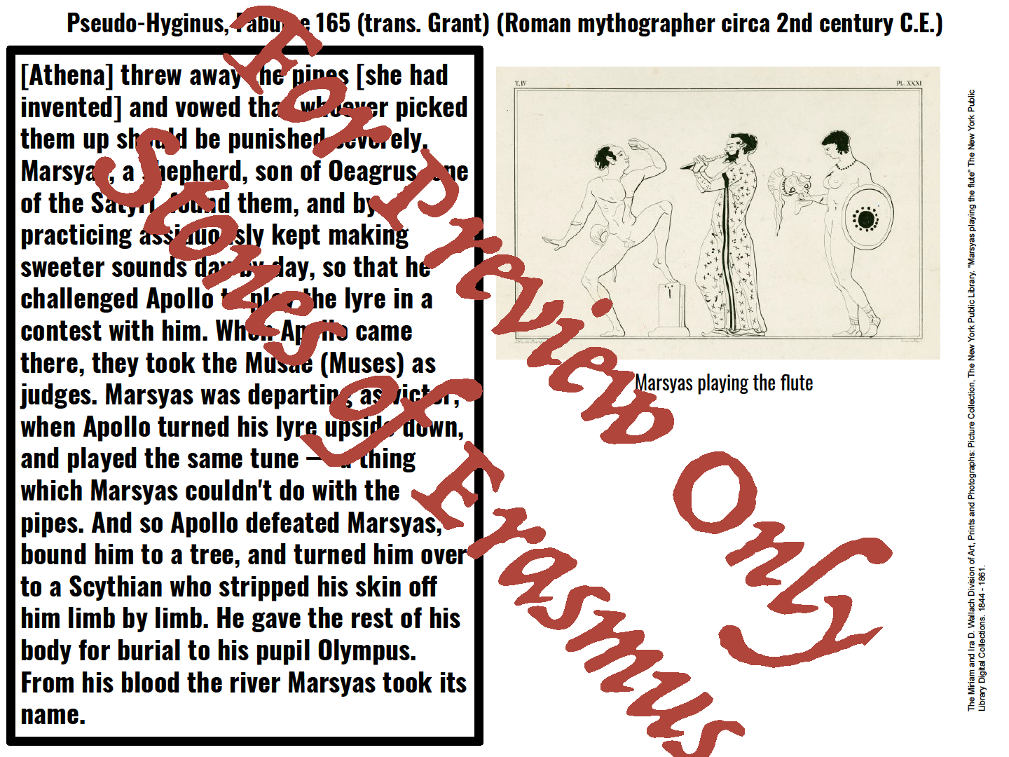 Athena and Marsyas with Apollo | Mythology Lessons for Middle & High ...