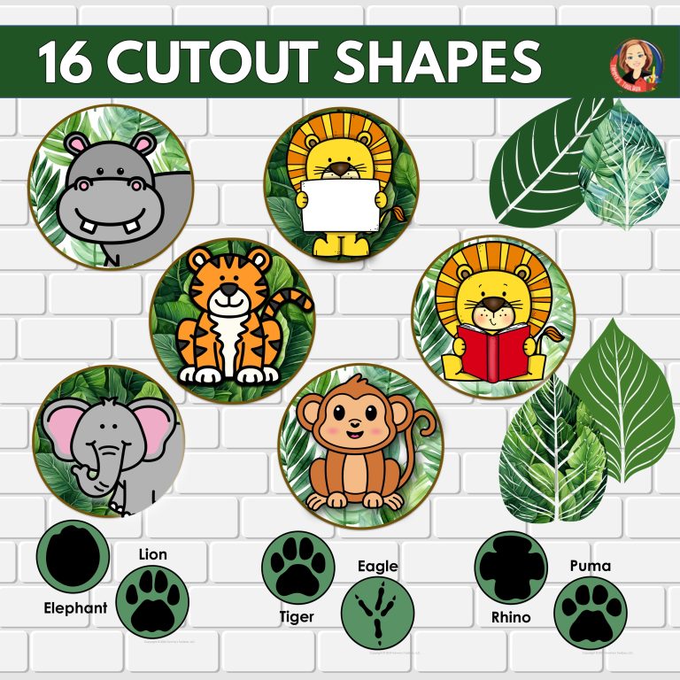 Jungle Safari Bulletin Board Letters, Back to School Safari Classroom ...