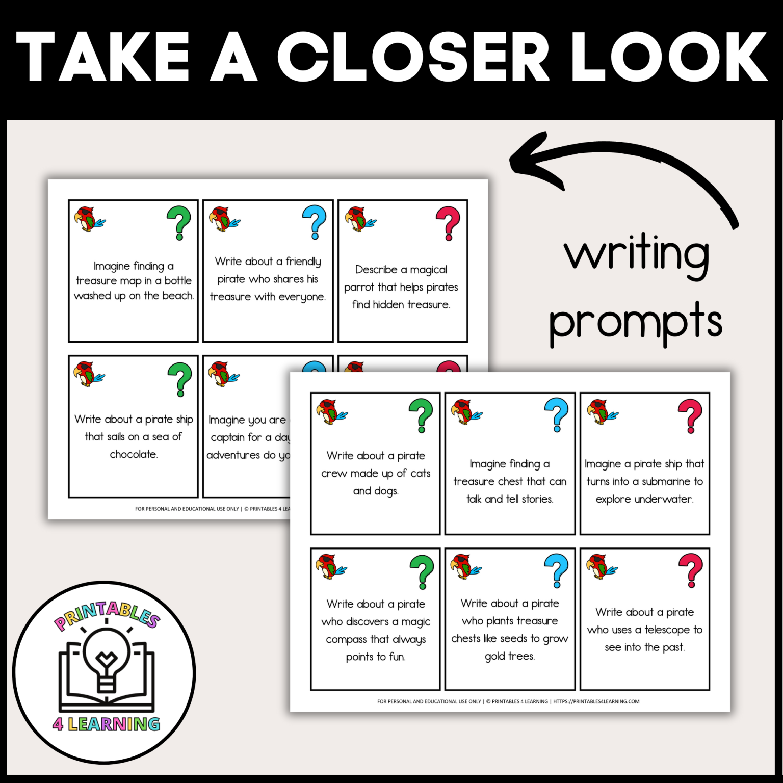 Pirate Directed Drawing | Pirate Writing Prompts | Made By Teachers