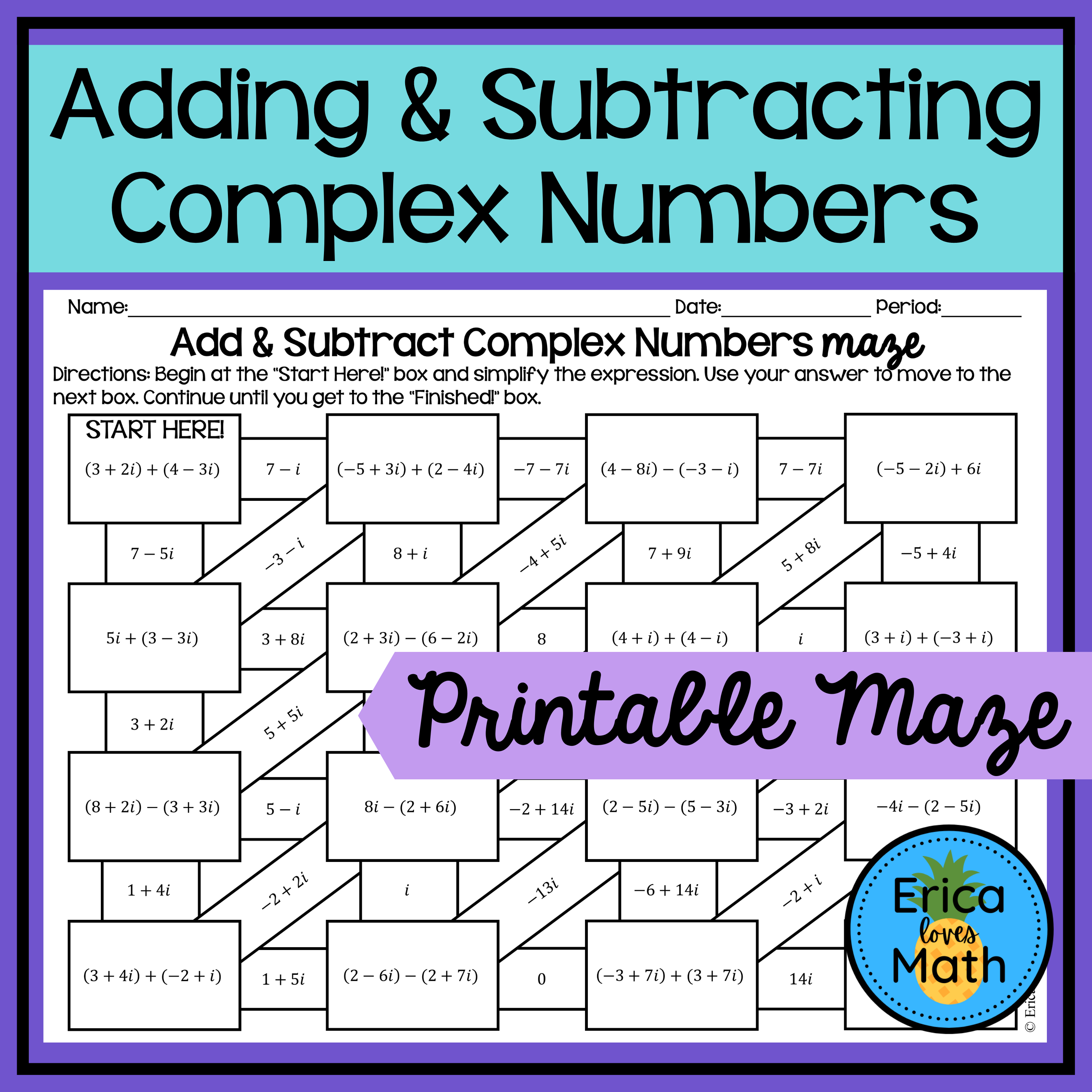 Simple & Compound Probability Color by Number Activity (7th Grade ...