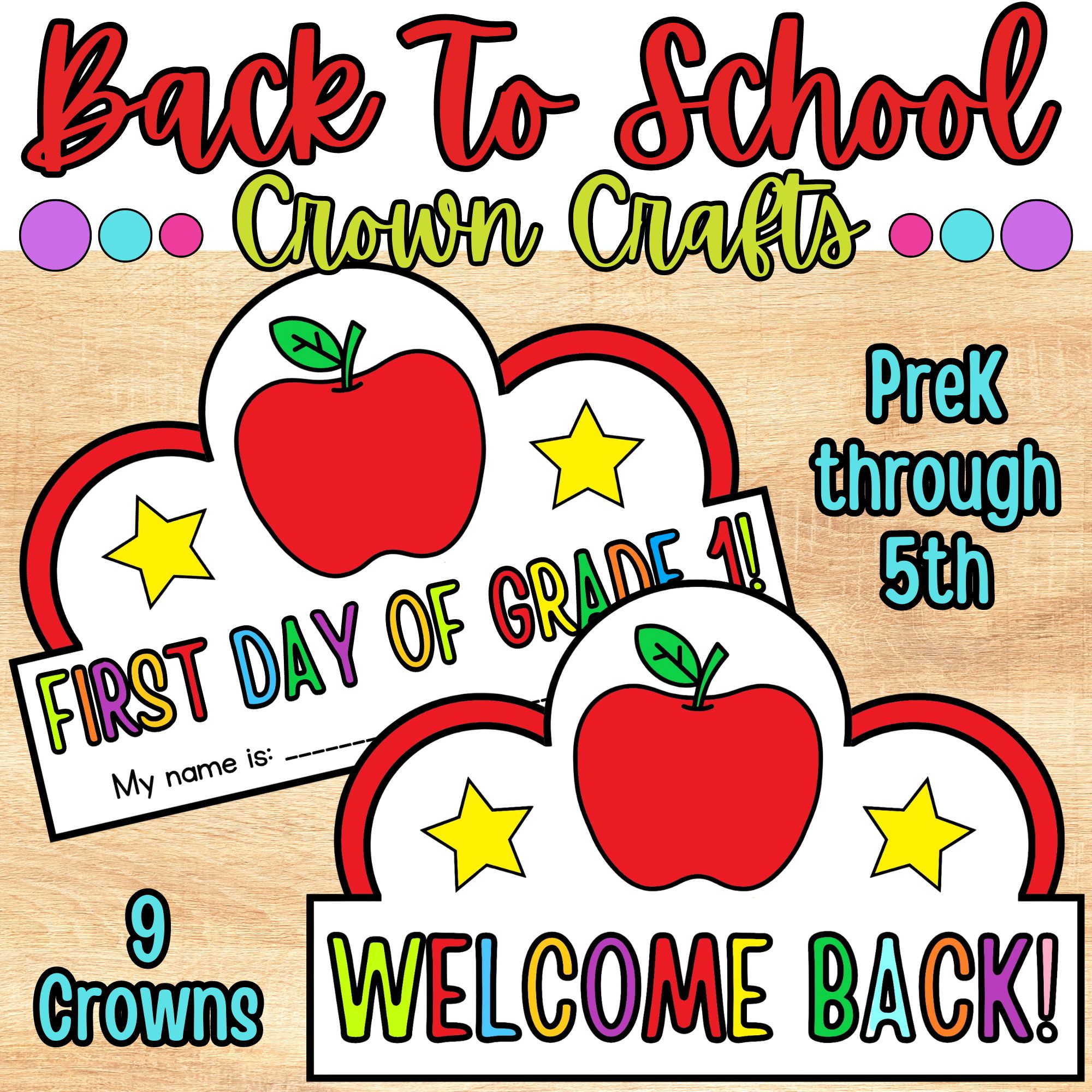 All About Me Back To School Paper Crown Crafts | First Day Of School ...