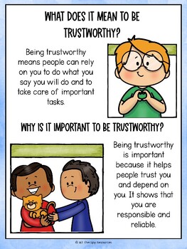 TRUSTWORTHY SOCIAL NARRATIVE STORY - Core Values Manners & Social ...