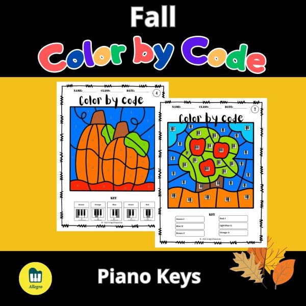 Fall Color by Note - Piano Keys | Made By Teachers