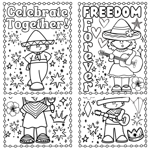 Mexican Independence Day Coloring Pages | Mexican Fiesta worksheets ...