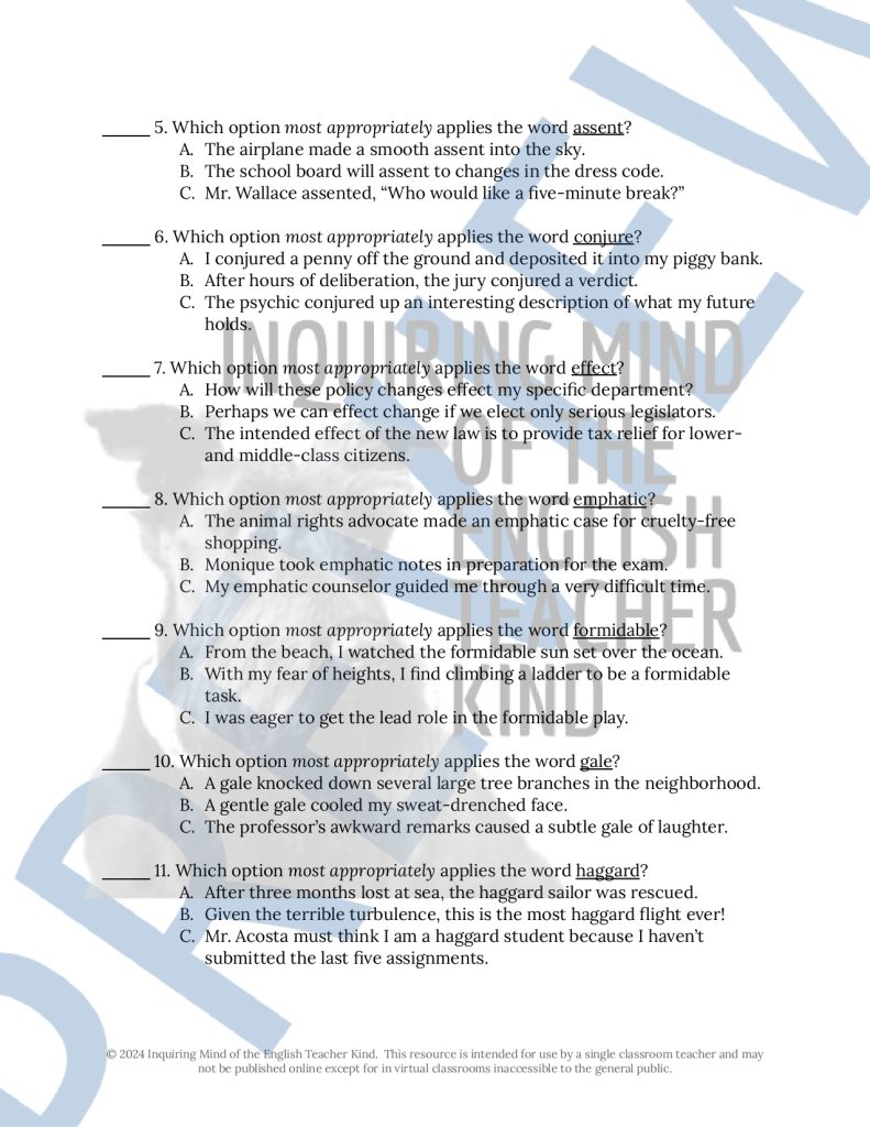 "The Open Boat" by Stephen Crane Vocabulary Games for High School ...