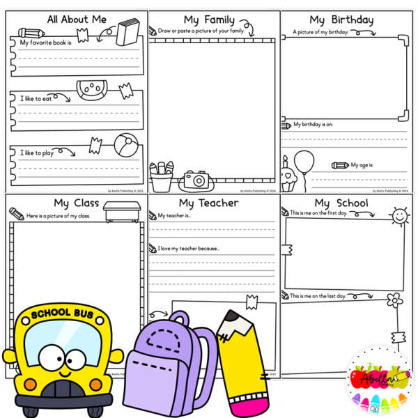 All About Me Worksheets First Day Week of School | Back to School ...