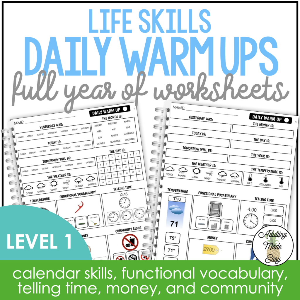 Life Skills Daily Warm Up Worksheets BUNDLE - Made By Teachers