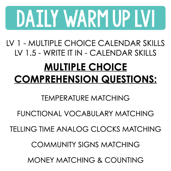 Life Skills Daily Warm Up Worksheets BUNDLE - Made By Teachers