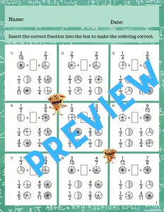 ORDERING FRACTIONS - Middle School Math Worksheets - Made By Teachers