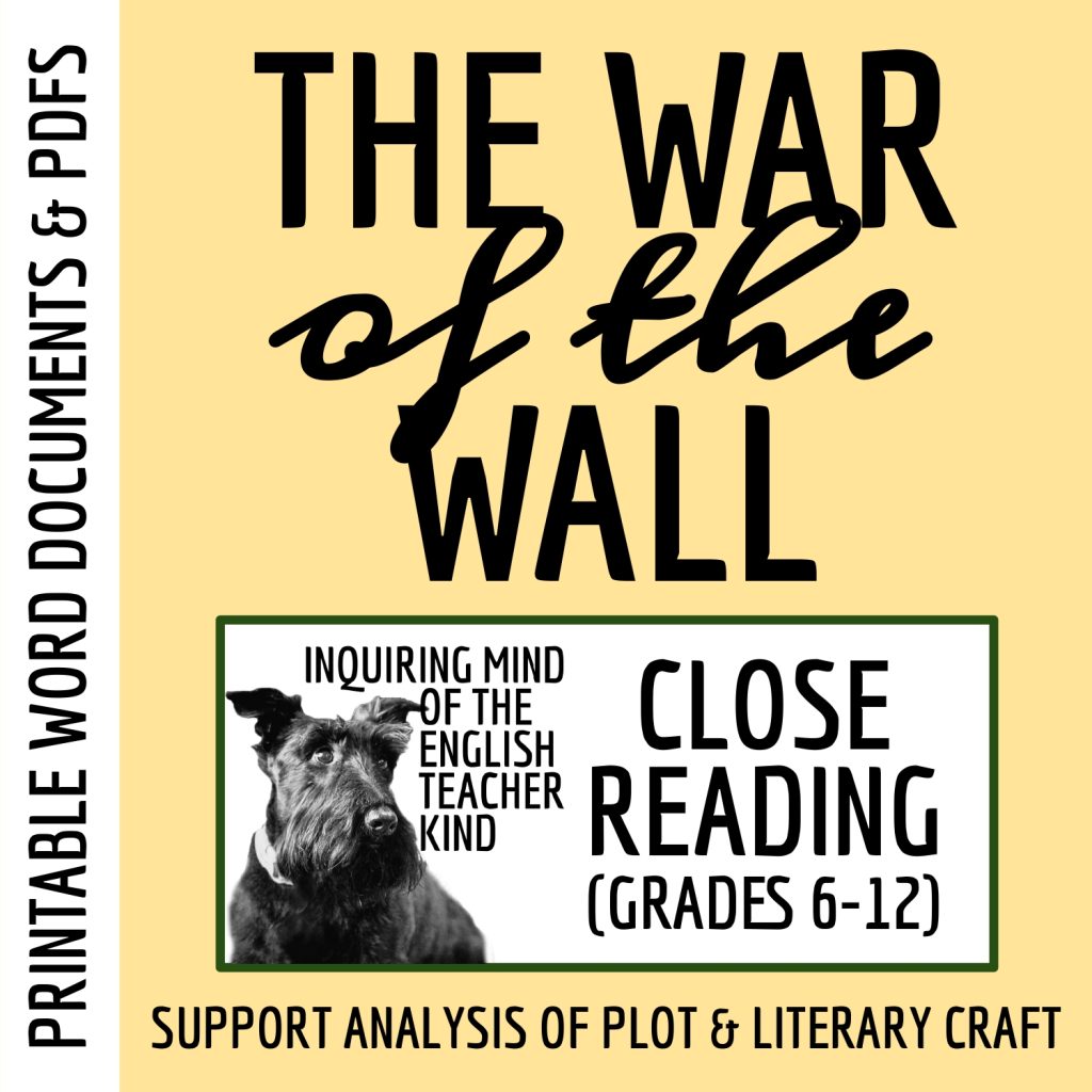 "The War of the Wall" by Toni Cade Bambara Close Reading Analysis ...