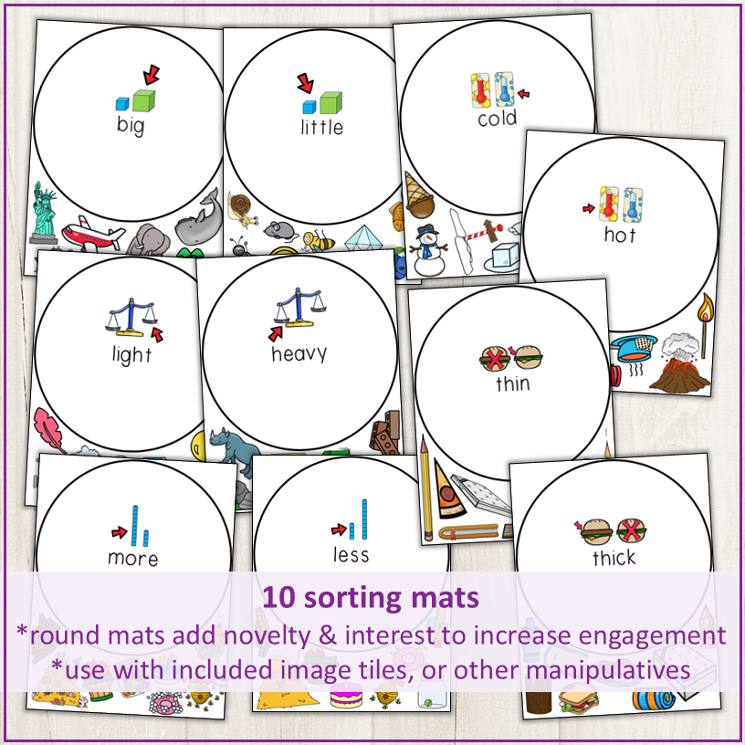 Comparative Language Adapted Books File Folders and Clip Cards Adapted ...