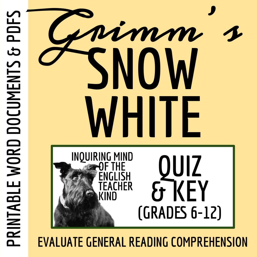 "Snow White and the Seven Dwarfs" Quiz and Answer Key | Made By Teachers