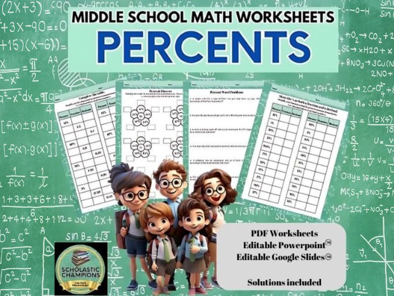 MONEY MATTERS- 5th Grade Middle School Math Worksheets for Homework ...
