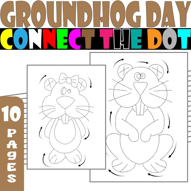 GROUNDHOG DAY Connect the dots , GROUNDHOG DAY Coloring and Connect The ...