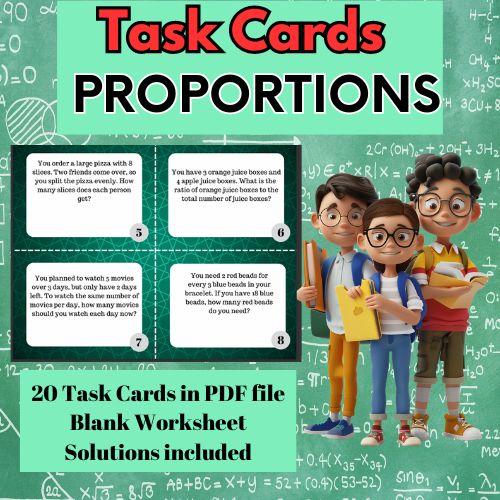 PROPORTIONS & EQUIVALENT RATIOS - 6th Grade Math Worksheets for Middle ...