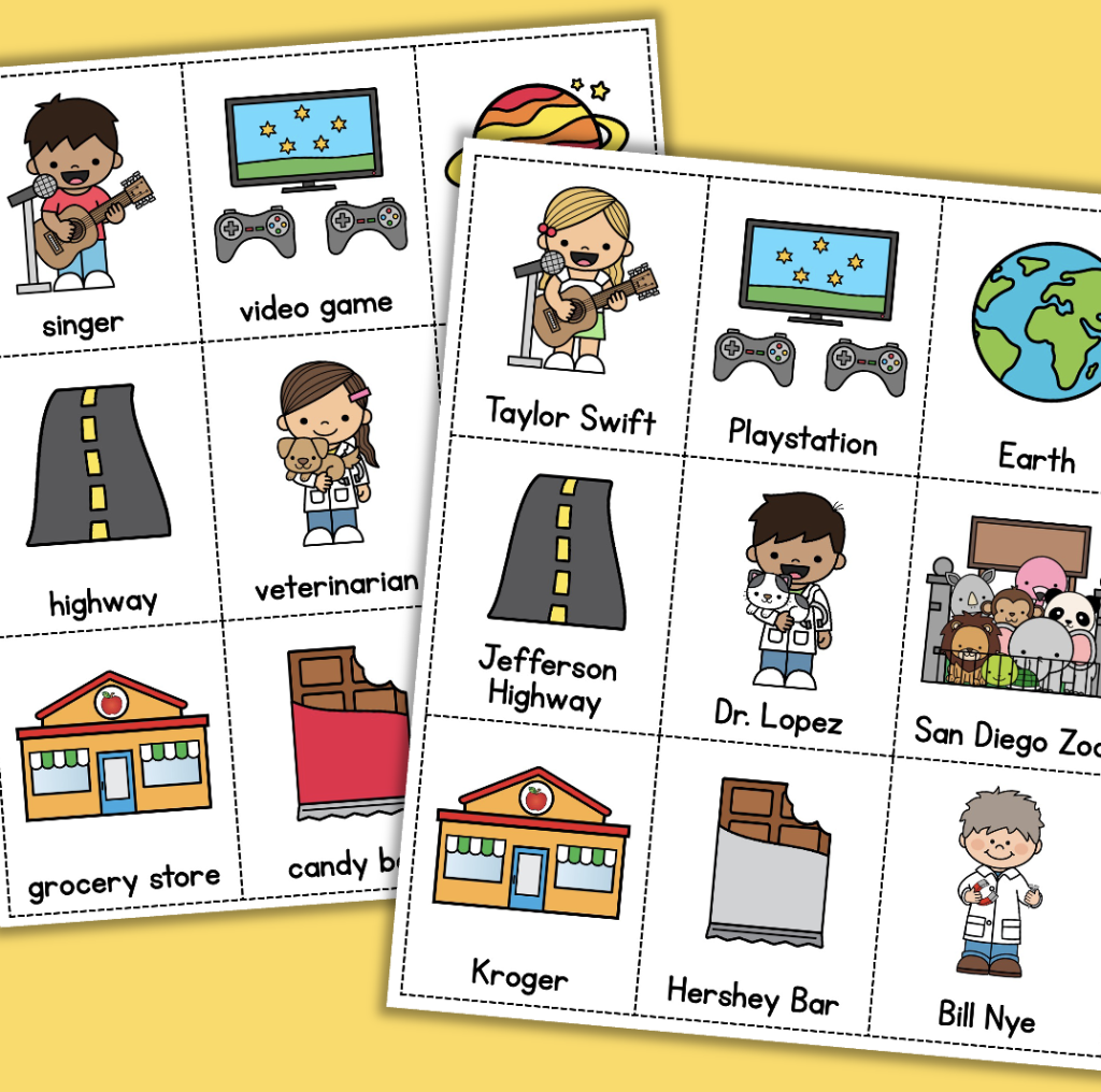 Common and Proper Nouns Anchor Chart Quiz Worksheet Game Noun Sort with ...