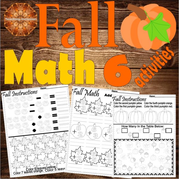 Fall Math Worksheets NO PREP Addition Subtraction Multiplication ...