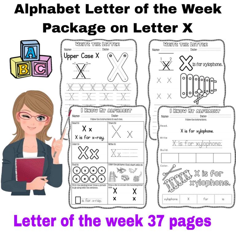 Alphabet Letter of the Week Package on Letter X - Made By Teachers