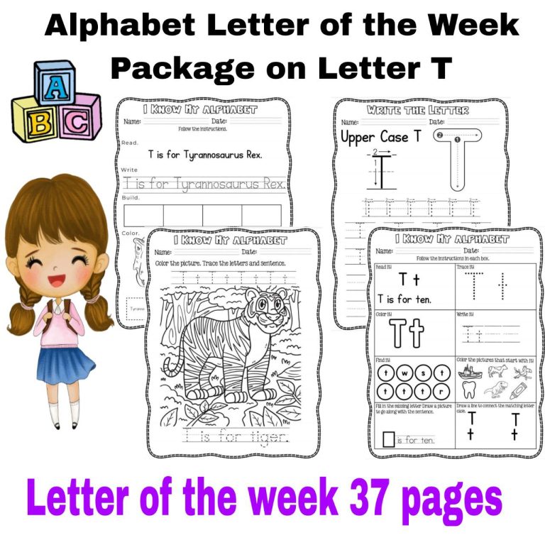 Alphabet Letter of the Week Package on Letter T | Made By Teachers