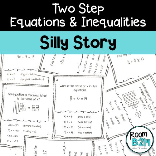 Two Step Equations and Inequalities Silly Story TEKS 7.11A | Made By ...