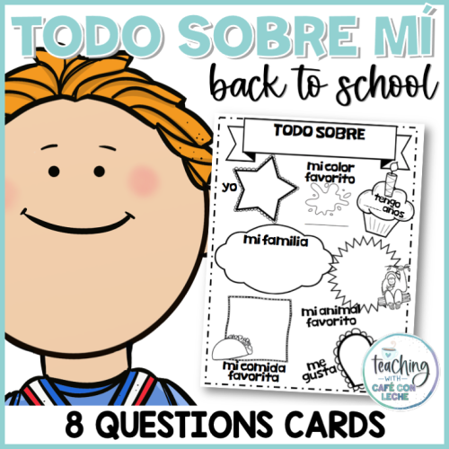 All about me in Spanish | Todo sobre mí | Back to School Activities in ...