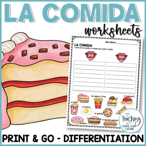 La comida - Food Vocabulary Worksheets in Spanish | Made By Teachers