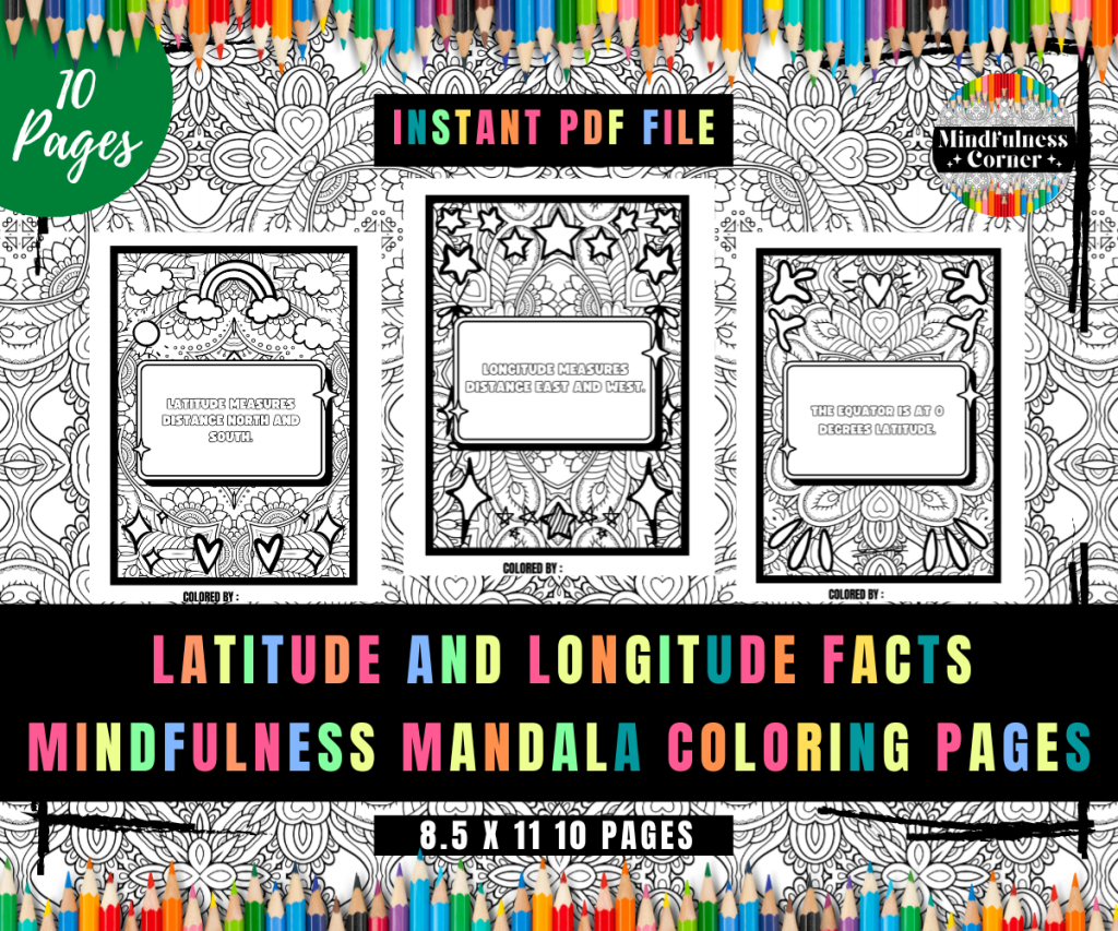 Latitude And Longitude Fun Activities Facts Coloring, Door Decorations ...