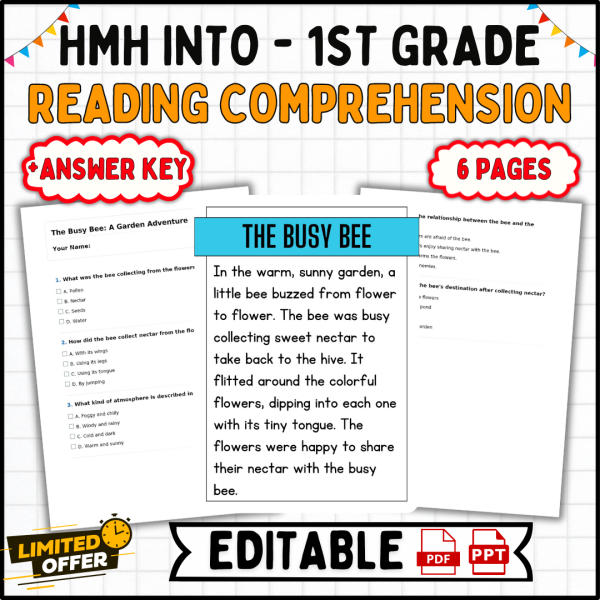 HMH Into Reading 1st Grade Comprehension Passages | Questions ...