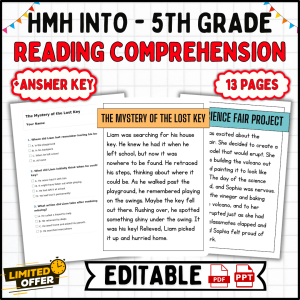 HMH Into Reading 5th Grade Comprehension Passages And Questions | ELA ...