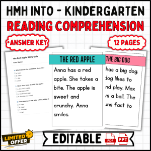 Kindergarten Reading Comprehension | HMH Into Reading Activities | ELA ...