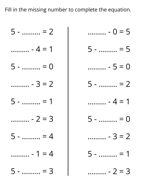 printable ways to make 5 kindergarten worksheets - making 5 math ...