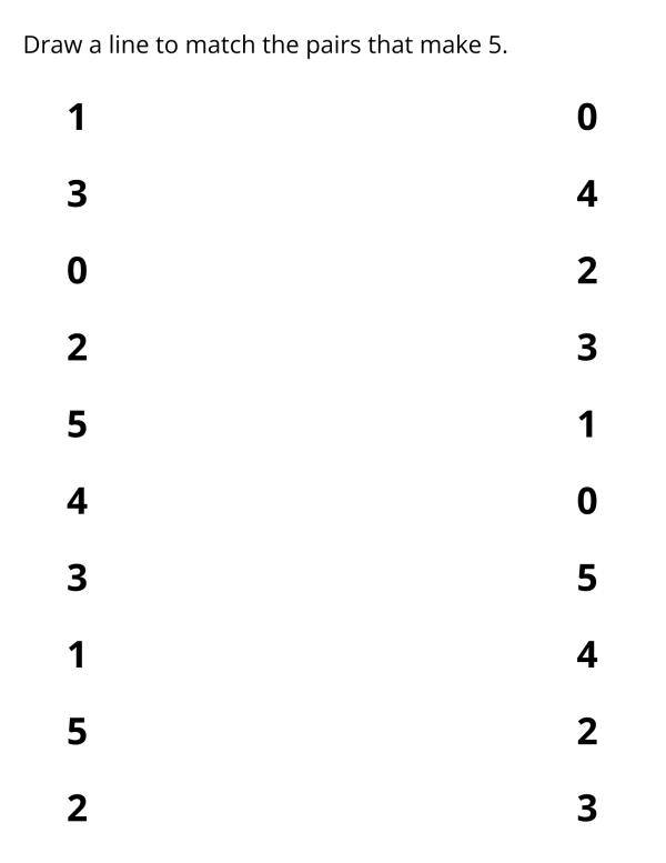 printable ways to make 5 kindergarten worksheets - making 5 math ...