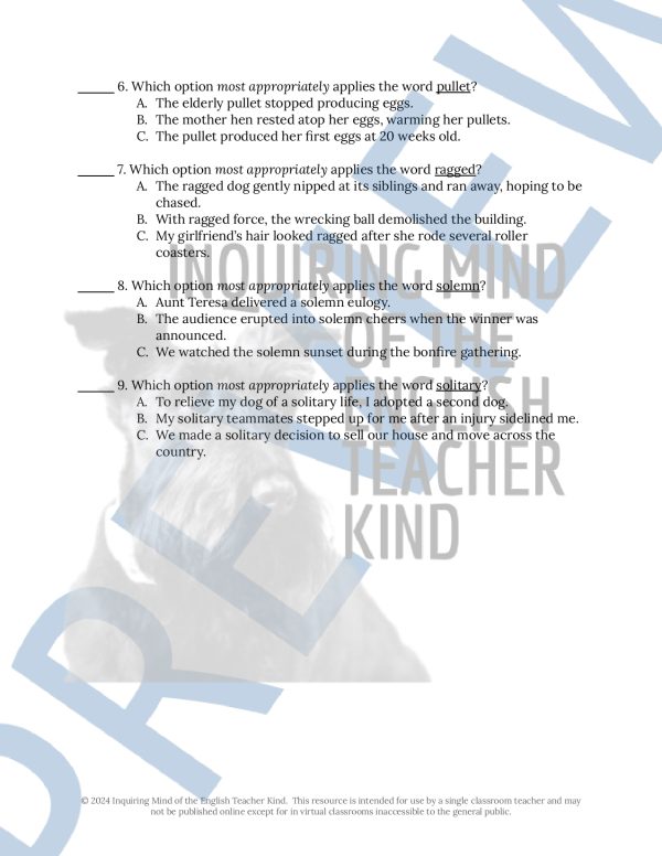 "A Worn Path" by Eudora Welty Vocabulary Games for High School | Made ...