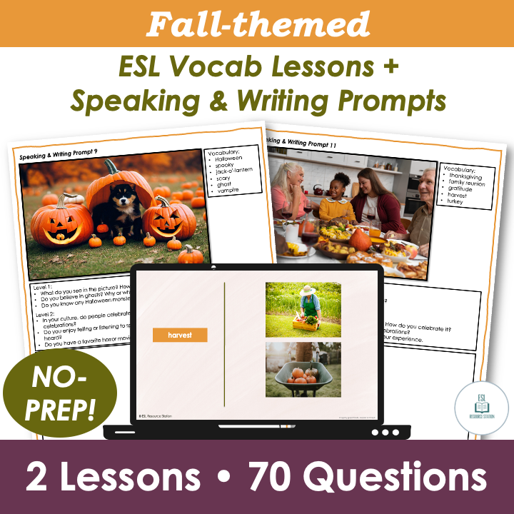 Speaking & Writing Prompts, Word Search, Bingo -Halloween Activities ...