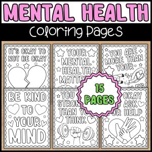 World Mental Health Day Coloring Pages | Mental Health Awareness Month ...