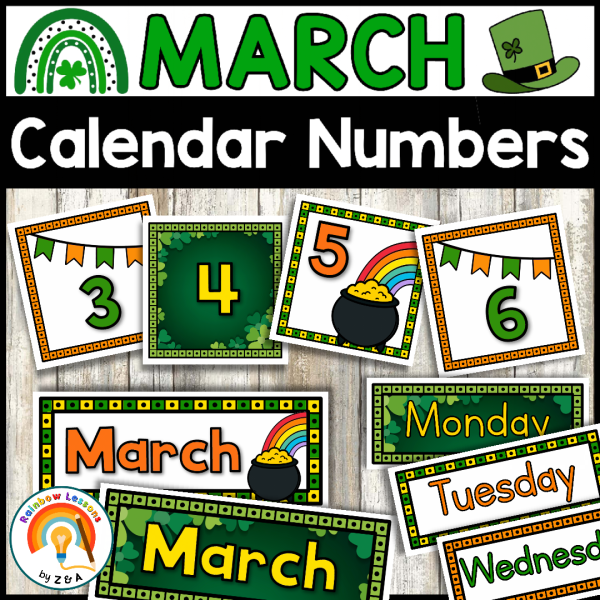Monthly Calendar Numbers BUNDLE | 2026 Calendar Cards | YEAR LONG ...