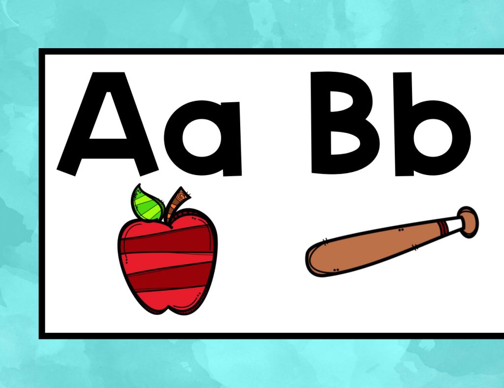 Back to School Classroom Decor - Alphabet Banner - Watercolors Set ...