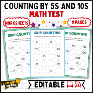 Counting by 5s and 10s Worksheets | Skip Counting Practice | 1st-2nd ...