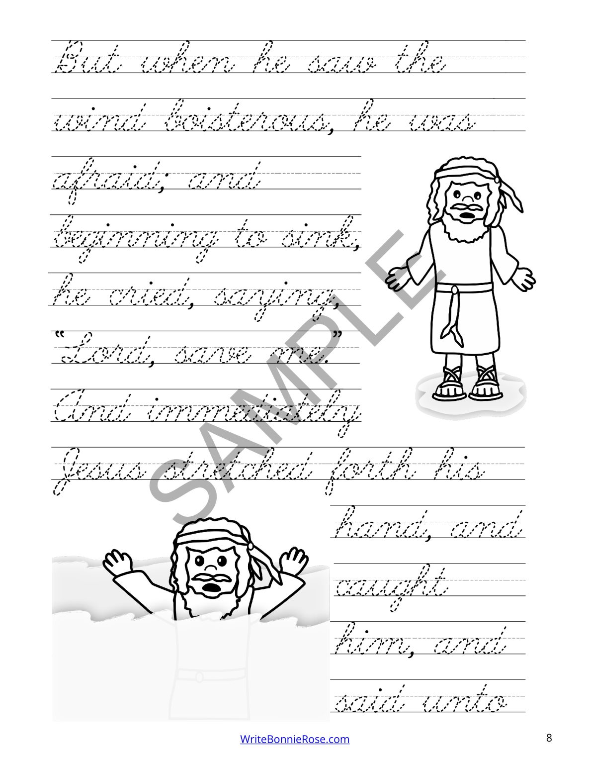 Miracles of Jesus Coloring Book with Cursive Copywork, Vol. 2 | Made By ...