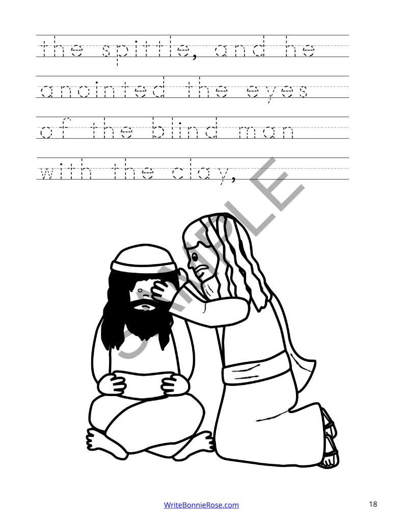 Miracles of Jesus Coloring Book with Print Copywork, Vol. 1 | Made By ...