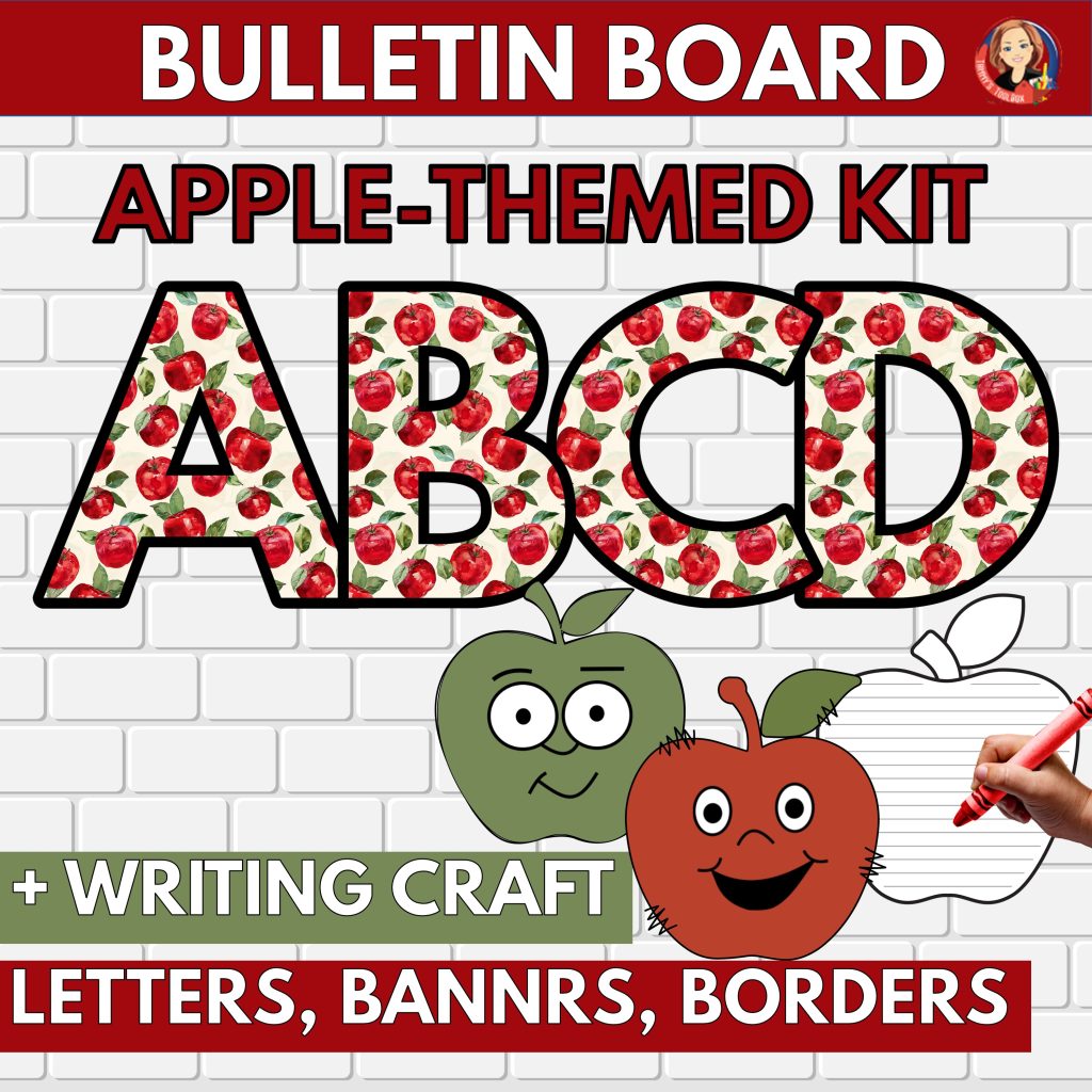 Apples Fall Bulletin Board Kit and Classroom Decor with Apple Craft ...