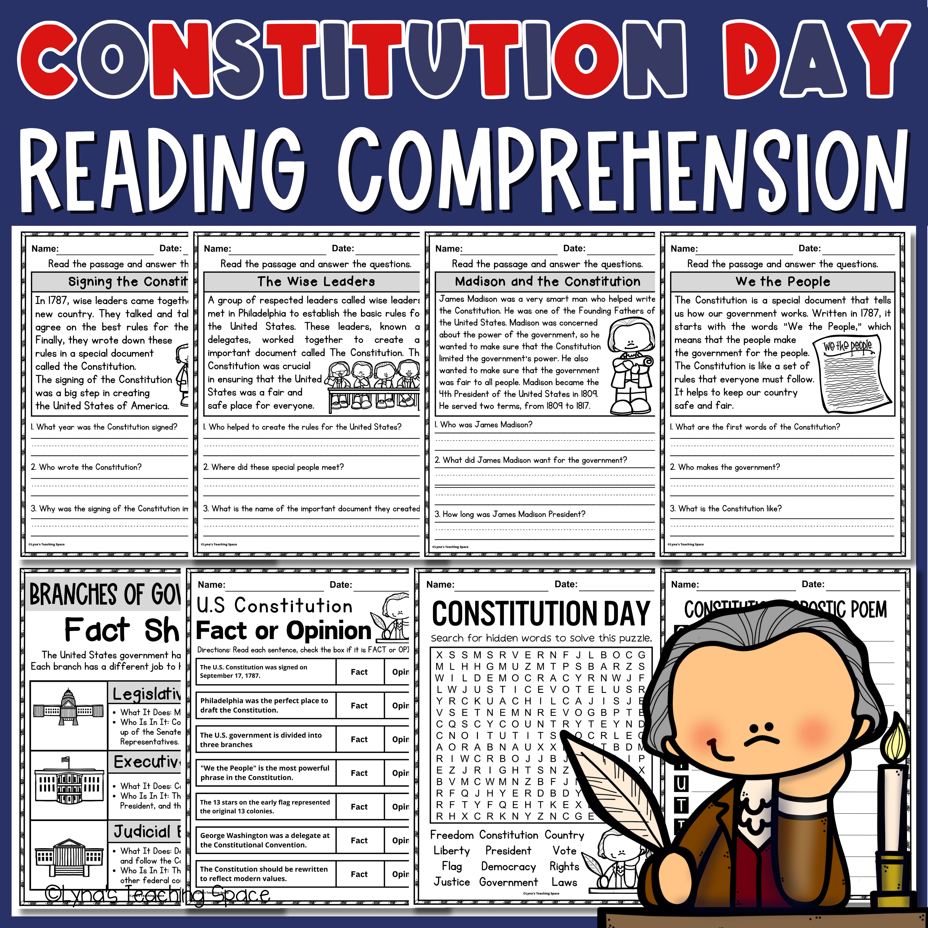 Pi Day Reading Comprehension Passages & Questions | 2 levels | Made By ...